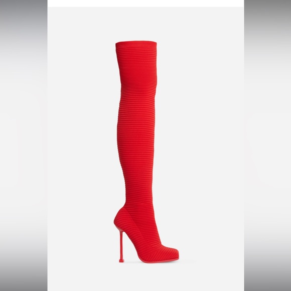 EGO | Shoes | Red Knee High Boots Ego | Poshmark
